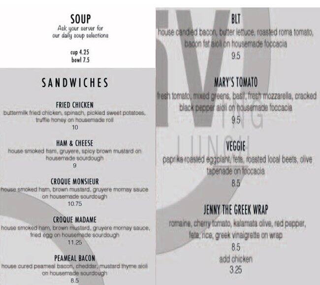 Menu at CRaVing Restaurant, Buffalo, Hertel Ave