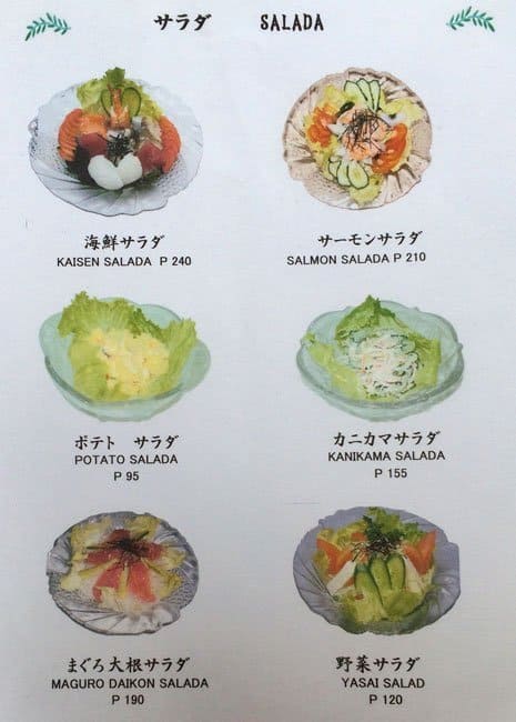 Menu at Nonki Japanese Restaurant (Main - Mandaue), Mandaue City, 219 A ...