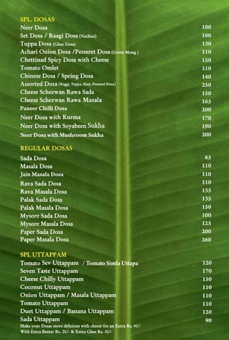 Menu of Deepak, Malad West, Mumbai