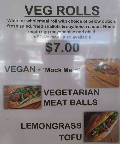 Menu at Viet Rose Cafe, Fitzroy