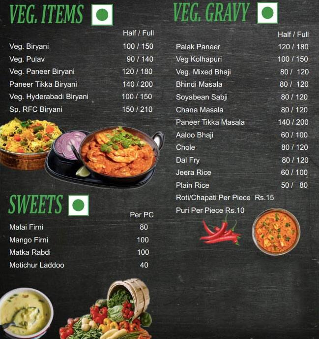 Menu of RCF Biryani N Rasoi, Charni Road, Mumbai