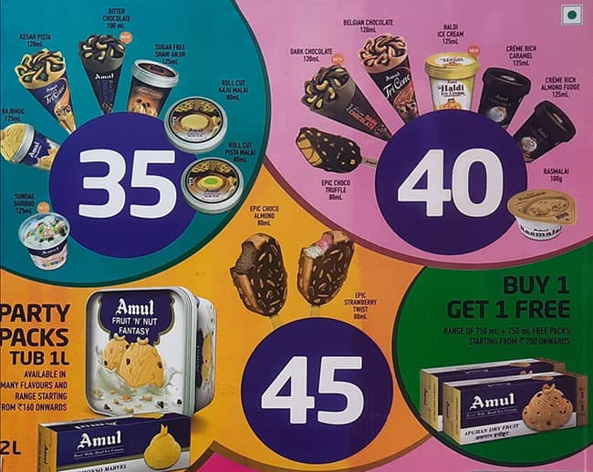 Menu of Amul Ice Cream Parlour, Wagholi, Pune