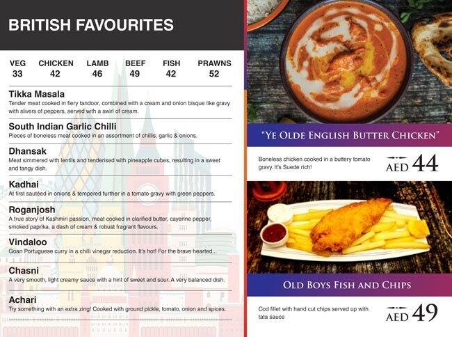 Menu at 7 Spice London, Dubai, Cluster G