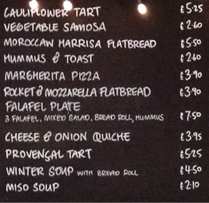 Menu at Hollyhock Cafe, Richmond, 136 Petersham Road