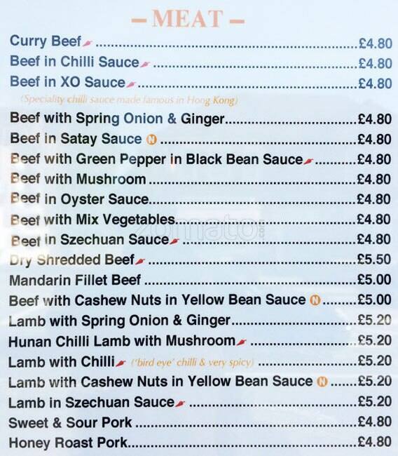 Menu at Hings Kitchen fast food, Stanmore