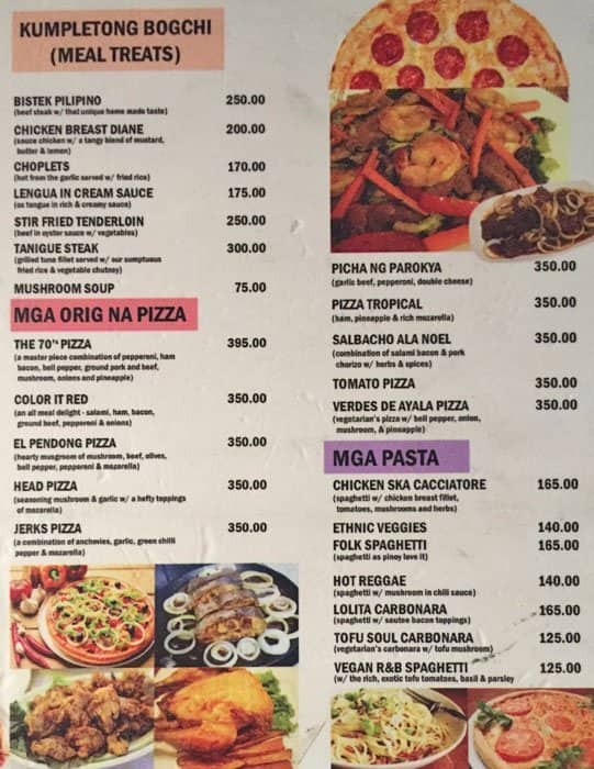 70s Bistro Menu, Menu for 70s Bistro, Project 2, Quezon City - Zomato ...