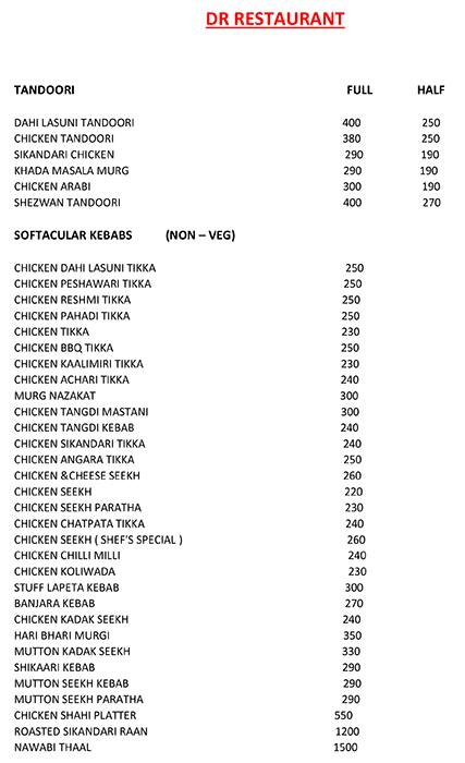 Menu at Royal Tandoor House, Virar