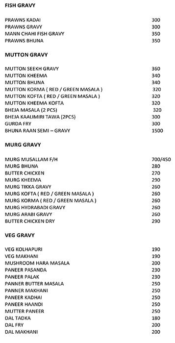 Menu at Royal Tandoor House, Virar