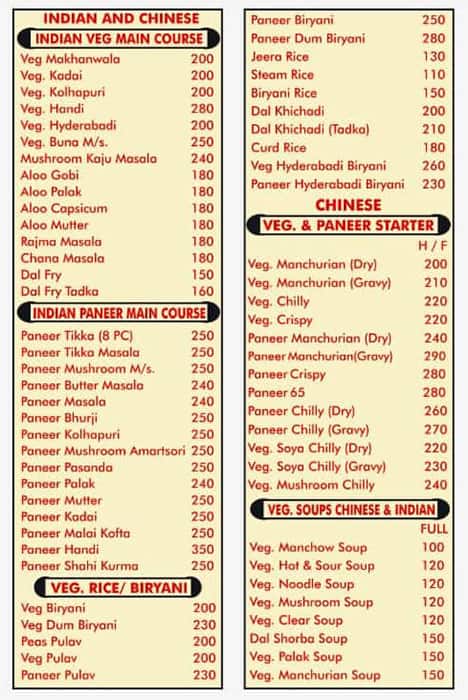 Menu of Shree Balaji Kitchen, Kalyan, Thane