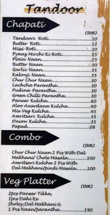Menu at The Badnaam Adda TBA Pure Veg Best Restaurant in Greater Noida ...