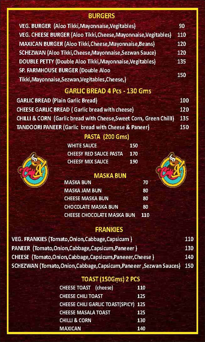 Menu of Cafex, Isanpur, Ahmedabad