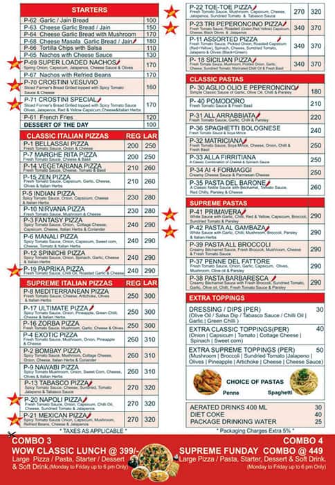 Pizza Stop Menu, Menu for Pizza Stop, Koramangala 4th Block, Bangalore ...