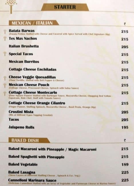 Menu at Pepper Tree Restaurant, Ahmedabad, 2H2X+MQ4