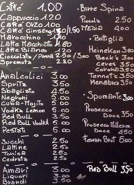 Menu at Sidecar Cafe', Cologno Monzese