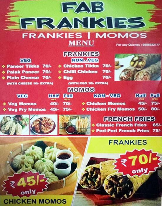 Menu of Fab Frankies, Miyapur, Hyderabad