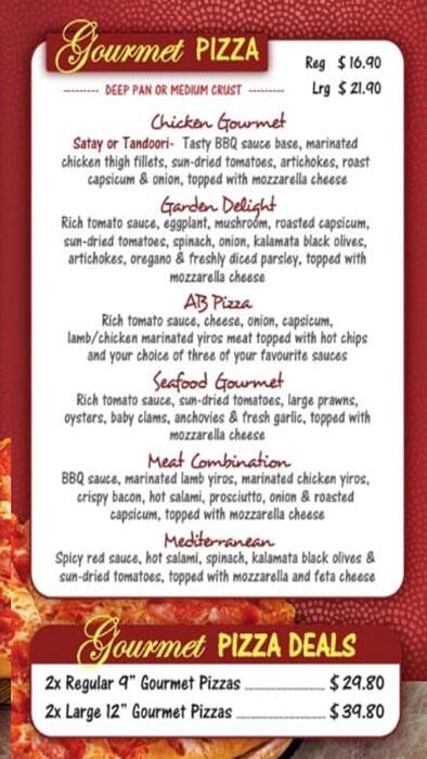 Menu at Roman Pizza restaurant, Elizabeth Park, 110 Yorktown Rd