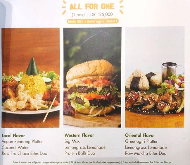 Menu at Burgreens Kemang Village - Healthy Plant-Based Eatery ...