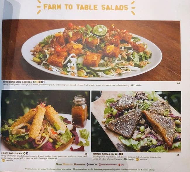 Menu at Burgreens Kemang Village - Healthy Plant-Based Eatery ...