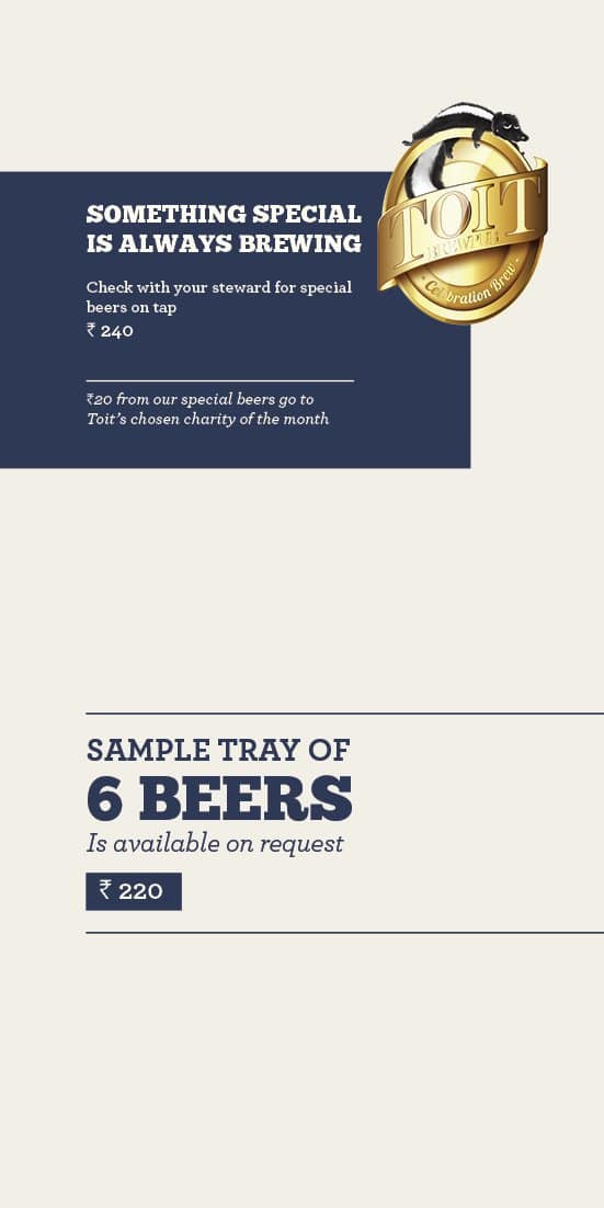 Toit Menu, Menu for Toit, Indiranagar, Bangalore - Zomato