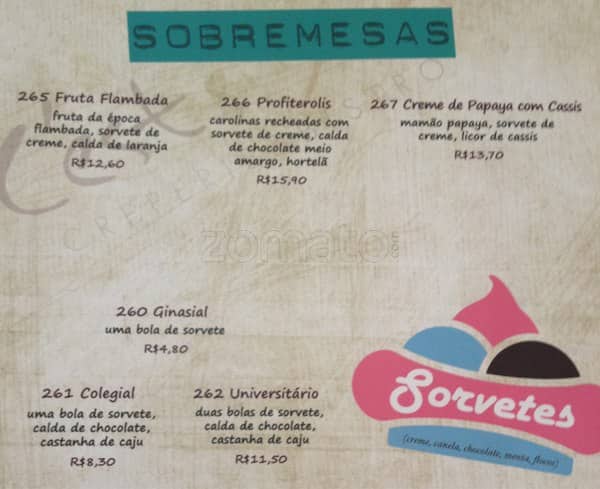 Menu at C'est si Bon restaurant, Brasília, Cls 408 Bloco A