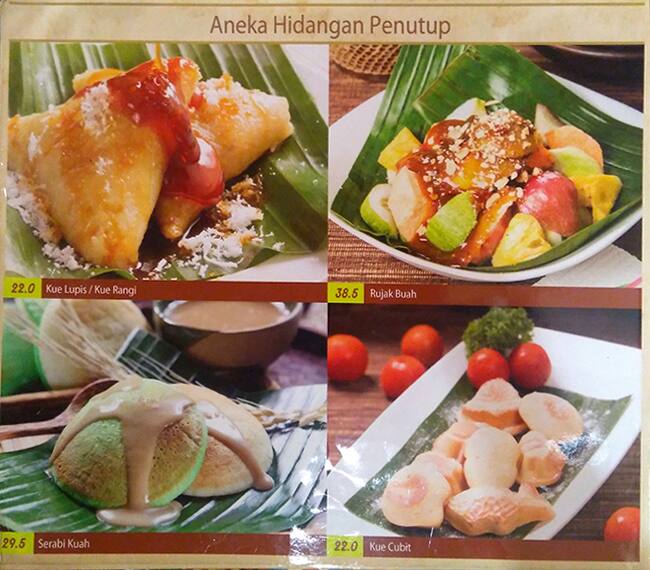 Menu at Dapoer Podjok Senayan City restaurant, Central Jakarta, Senayan ...