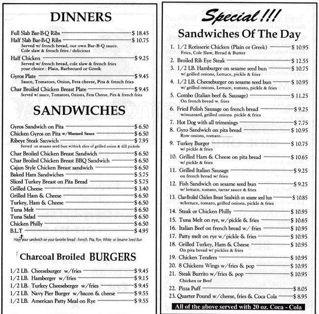 Menu at Flamingo Bar & Grill, Chicago