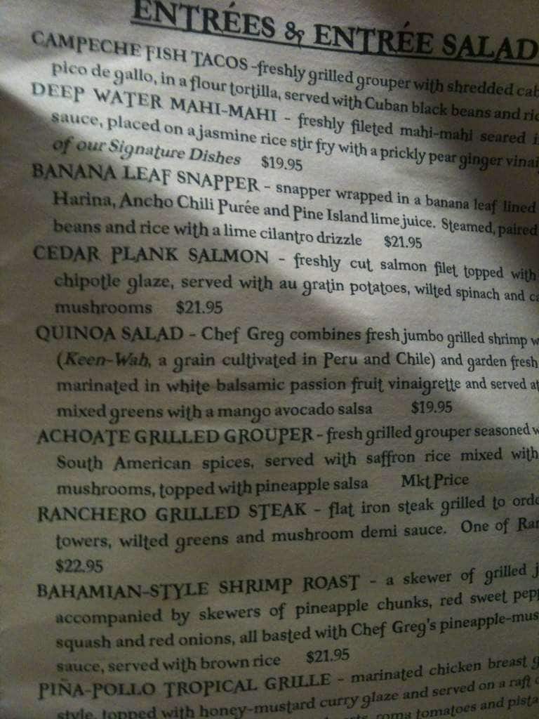 Menu at Doc Ford's Rum Bar & Grille - Ft. Myers Beach, Fort Myers Beach