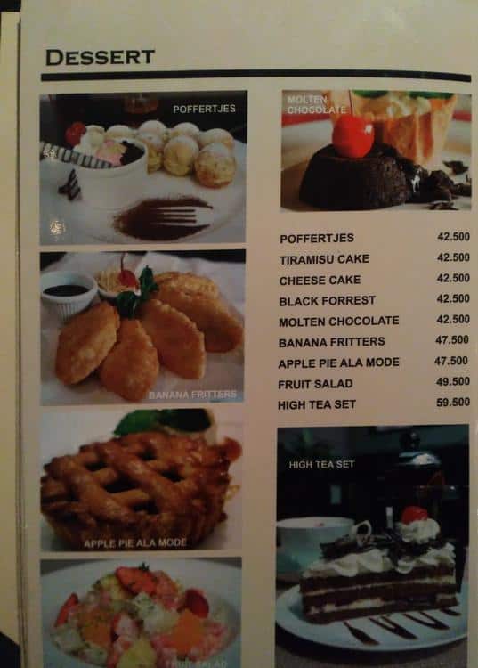 Menu at Geulis Cafe - Geulis Boutique Hotel & Cafe, Bandung