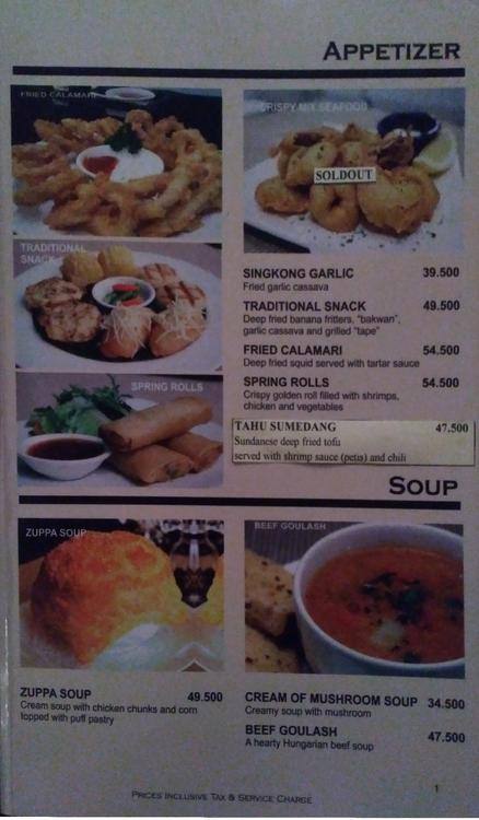 Menu at Geulis Cafe - Geulis Boutique Hotel & Cafe, Bandung