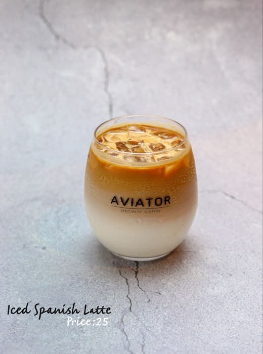 Menu at Aviator Cafe, Abu Dhabi