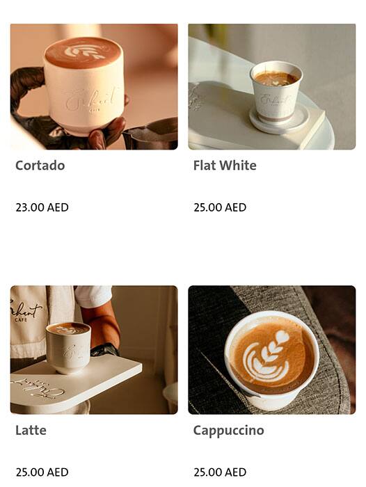 Menu at Enchant Cafe, Abu Dhabi