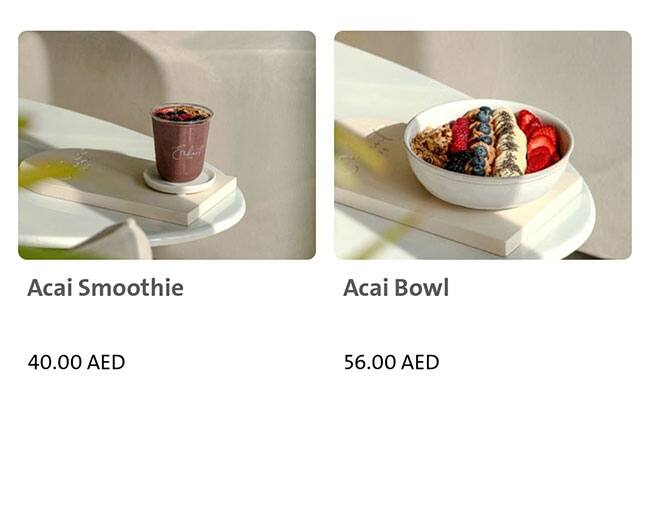 Menu at Enchant Cafe, Abu Dhabi