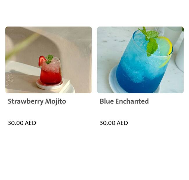 Menu at Enchant Cafe, Abu Dhabi