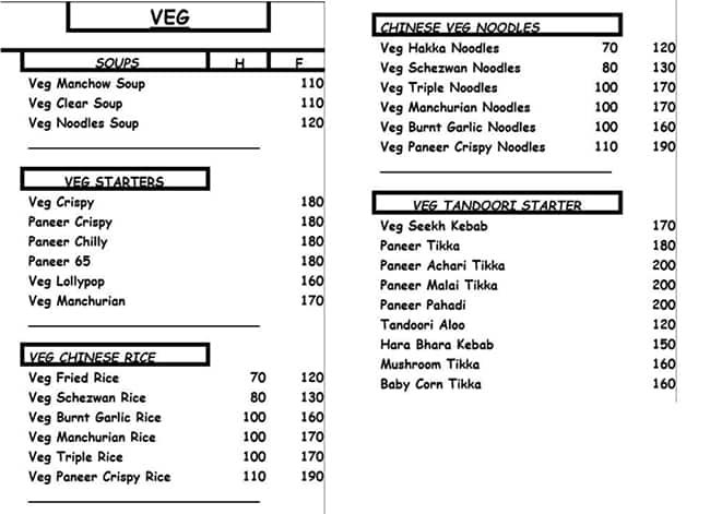 Menu of Mr Foodie, Ulwe, Navi Mumbai