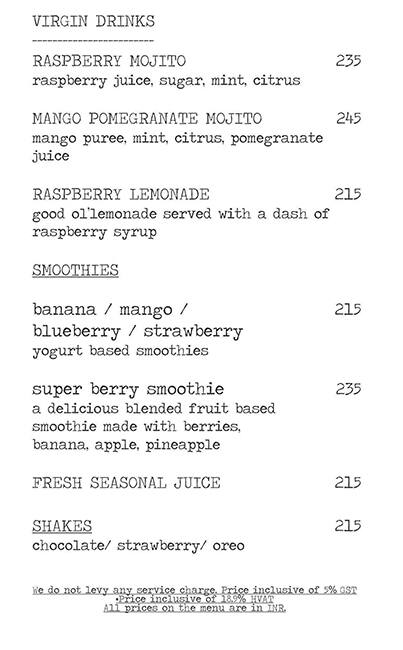 Menu at Another Fine Day Cafe & Reading Room, Gurugram, Ground Floor