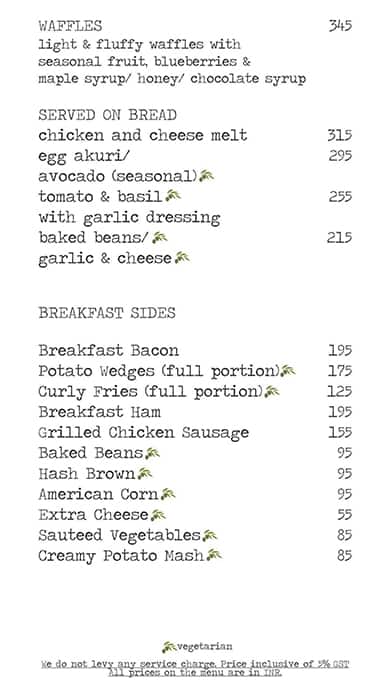Menu at Another Fine Day Cafe & Reading Room, Gurugram, Ground Floor