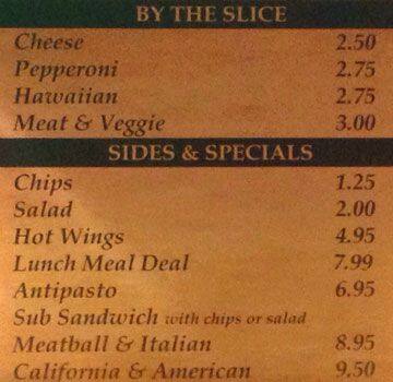 Menu at Spice Bay Buffet pizzeria, Auburn