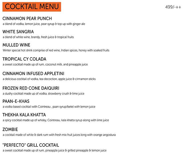 Menu at Courtyard Grill - Courtyard by Marriott, Gurugram