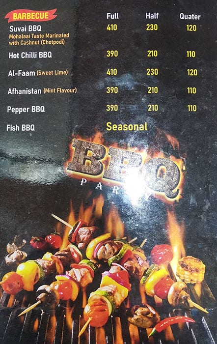Menu at Suvai Briyani Family Restaurant, Tiruchirappalli, 73/2