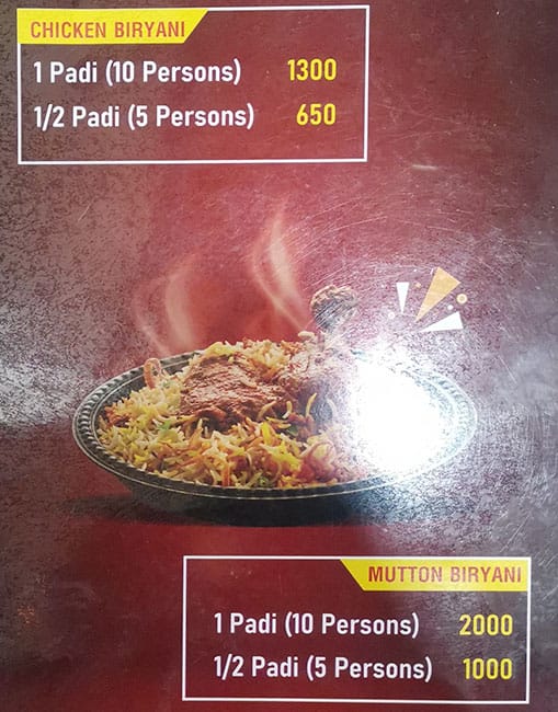 Menu at Suvai Briyani Family Restaurant, Tiruchirappalli, 73/2
