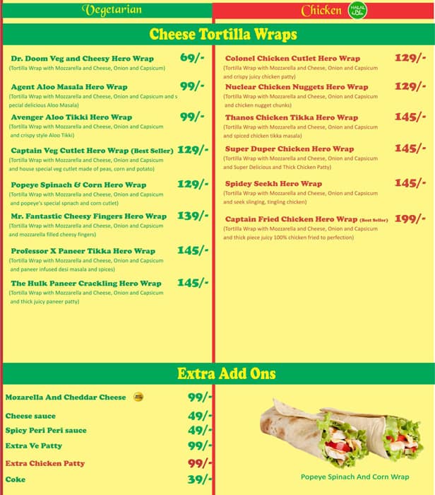 Menu Of Hero Andheri Lokhandwala Andheri West Mumbai