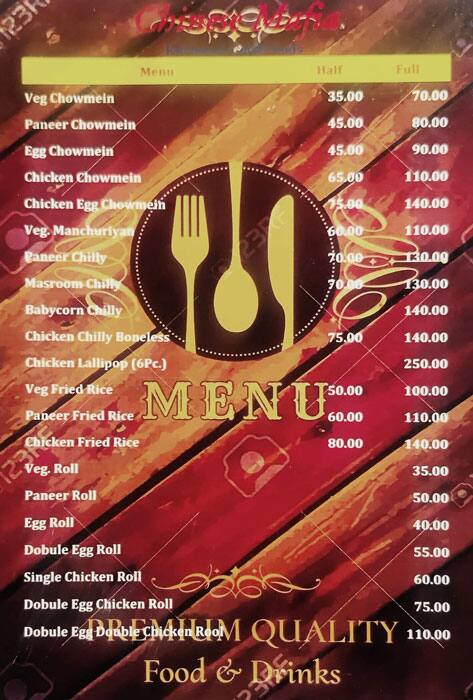 Menu of Chinese Mafia Kitchen Of Good Foods, Anisabad, Patna
