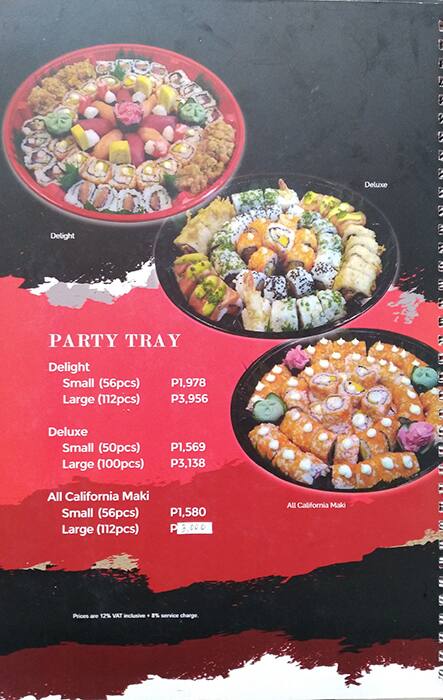 Menu at Agezuki Japanese Cuisine restaurant, Quezon City, 83