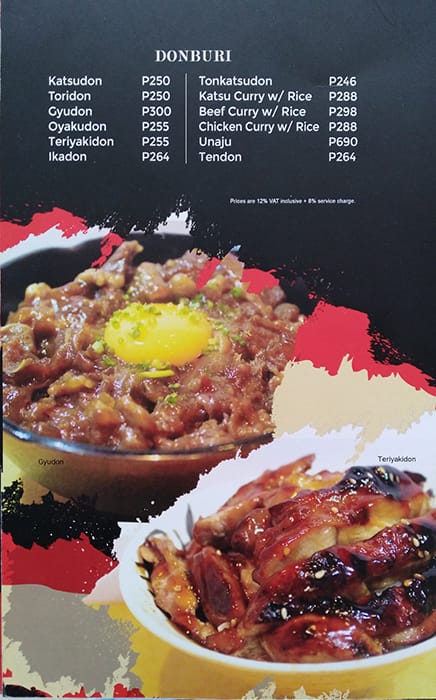 Menu at Agezuki Japanese Cuisine restaurant, Quezon City, 83