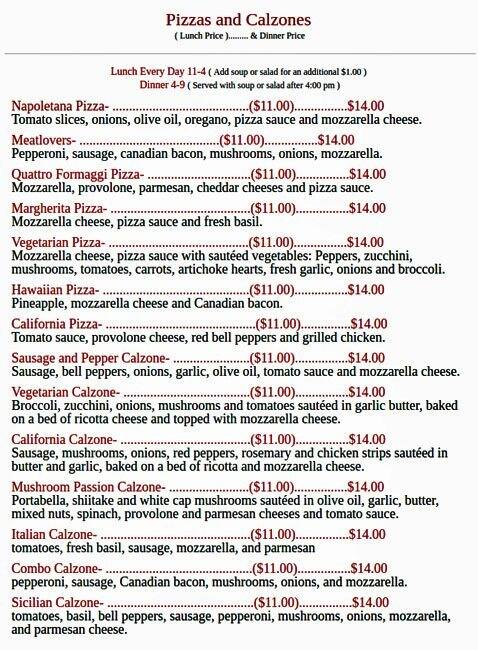 Menu at Victoria's restaurant, Appleton, 503 W College Ave