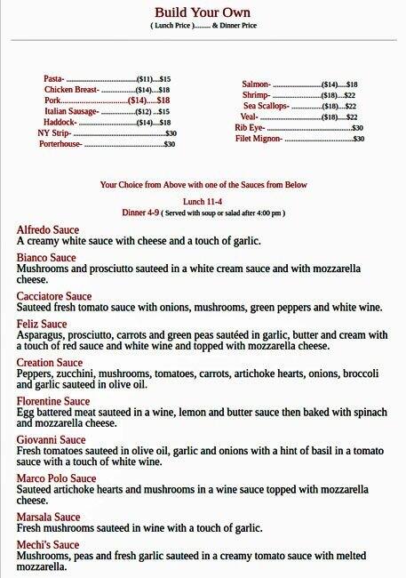 Menu at Victoria's restaurant, Appleton, 503 W College Ave