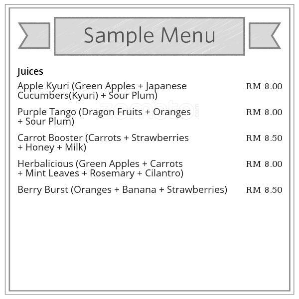 Oh My Fruit Juice Menu Menu For Oh My Fruit Juice Bukit Damansara