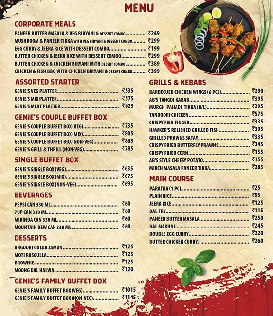 Menu of Express By ABS, Hinjawadi, Pune