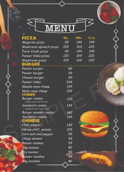 Menu of Triveni Cafe And Restaurant, DLF Phase 4, Gurgaon