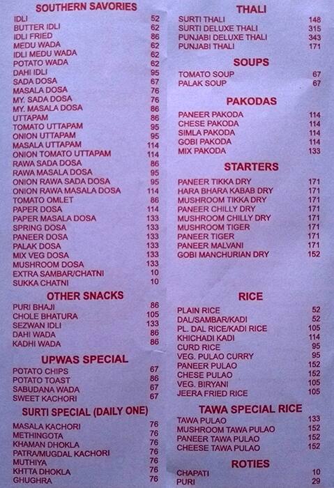 Surti Menu, Menu for Surti, Kalbadevi, Mumbai - Zomato